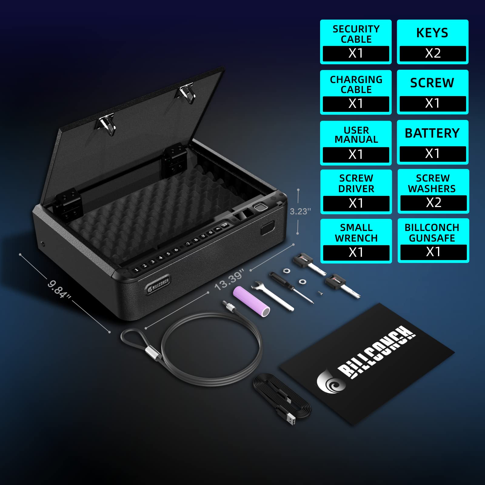 Buy BILLCONCH Gun Safe Biometric Gun Safe For Pistols With buy-billconch-gun-safe-biometric-gun-safe-for-pistols-with