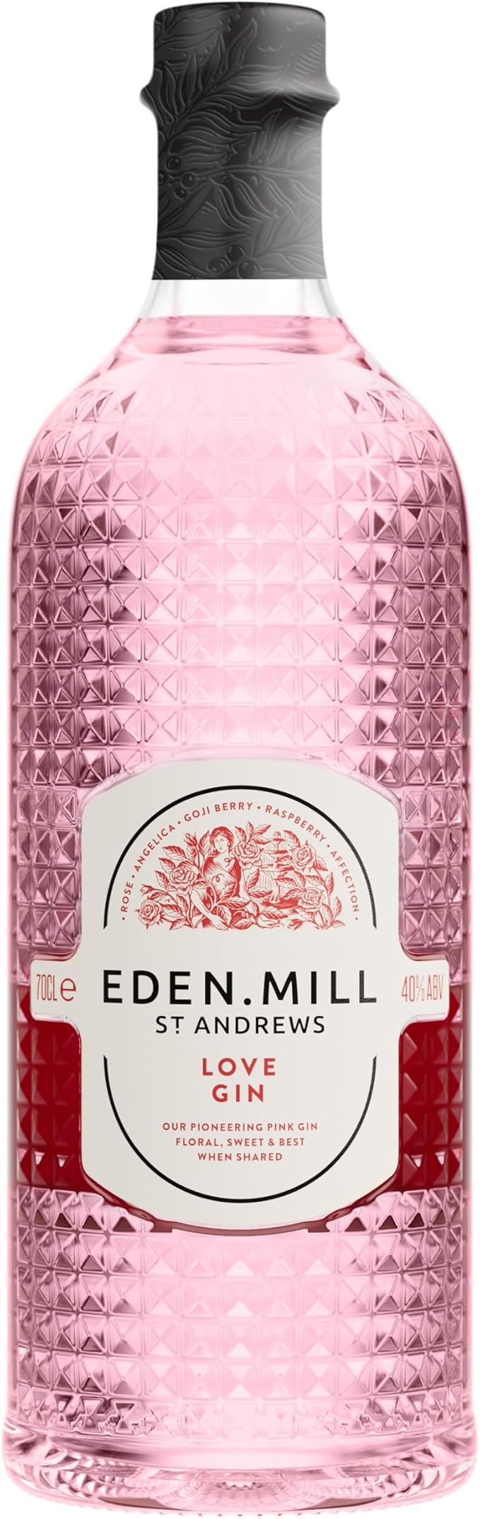 Eden Mill Love Gin - Scottish Light Pink Gin - Raspberry, Rose, Goji ...