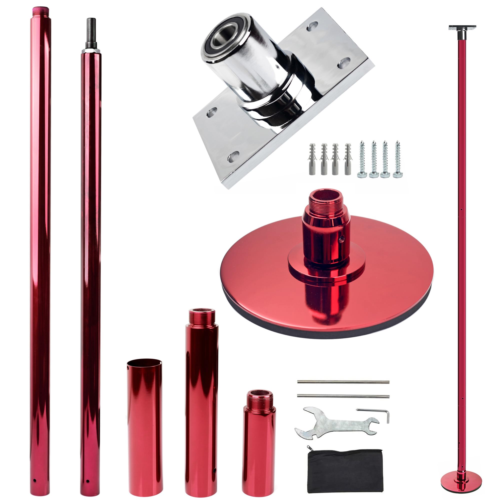 Snapklik.com : PRIORMAN Permanent Pole Dance Kit, 45mm Pro Heavy-Duty ...