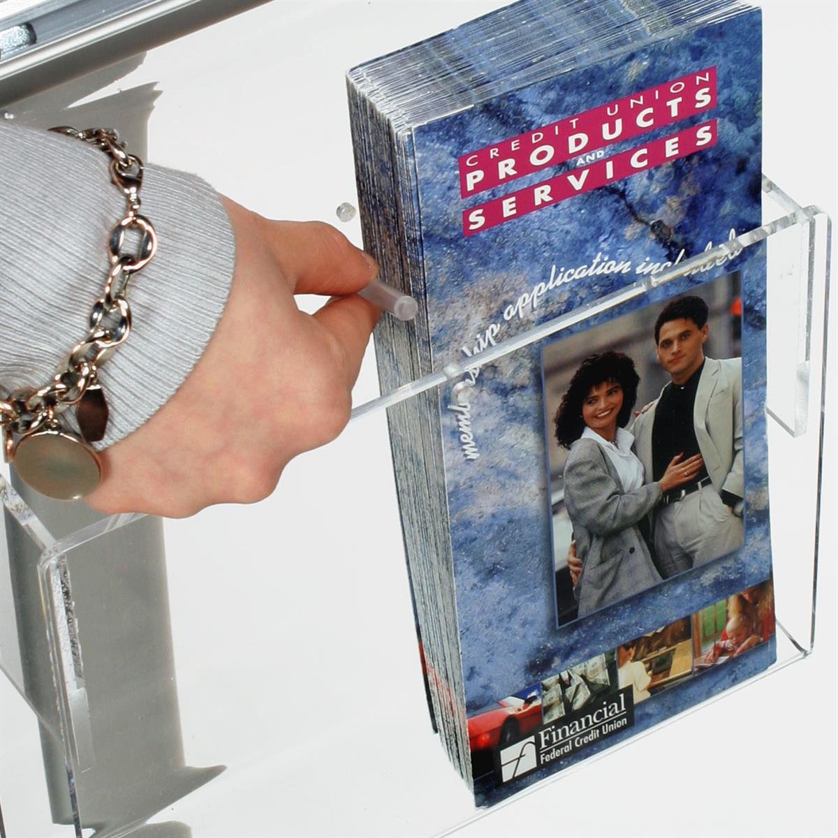 Sign Stand with Aluminum Snap Open Picture Frame and Clear Acrylic ...