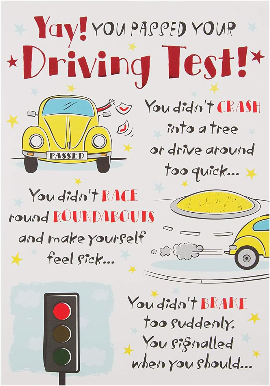 Hallmark Congratulations Card "Driving Test" - Medium : Amazon.co.uk ...