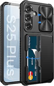Amazon.com: Vihibii for Samsung Galaxy S25 Plus Case with Card Holder ...
