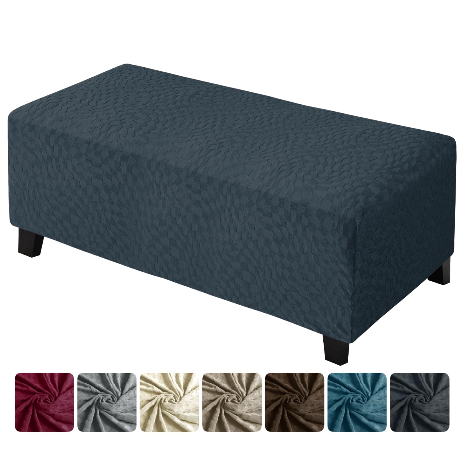 Amazon.com: ZNSAYOTX Ottoman Covers 2024 Fashion Rectangle Footrest ...