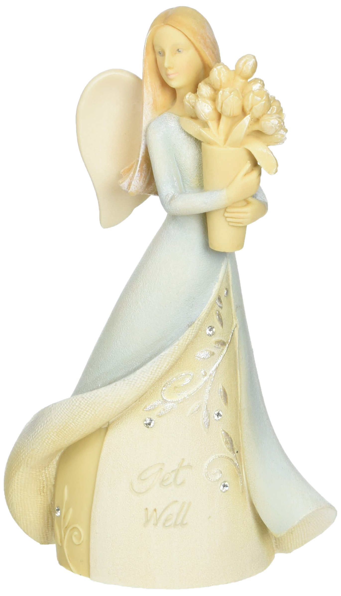 Amazon.com: Foundations Get Well Mini Angel Stone Resin Figurine, 4.25”