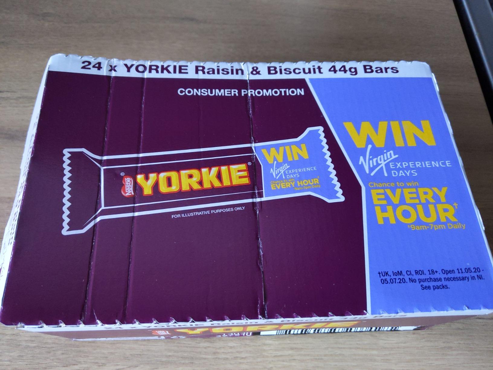 Nestlé Yorkie Raisin and Biscuit Milk Chocolate Bars, 24 x 44 g ...