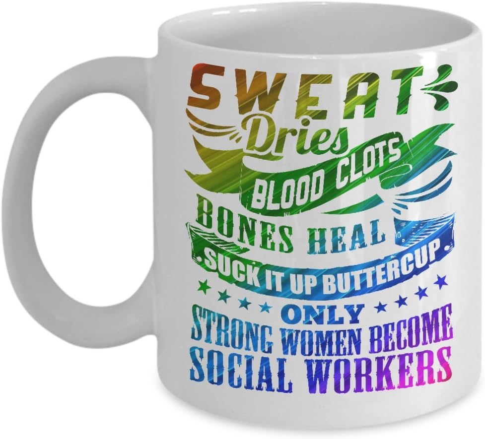 Amazon.com: Social Worker Coffee Mug Only Strong Women Become Social ...