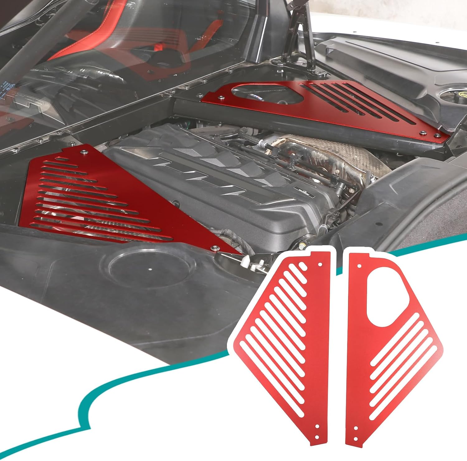 Amazon.com: Hudiriy Engine Bay Panel Cover Compatible with Corvette C8 ...