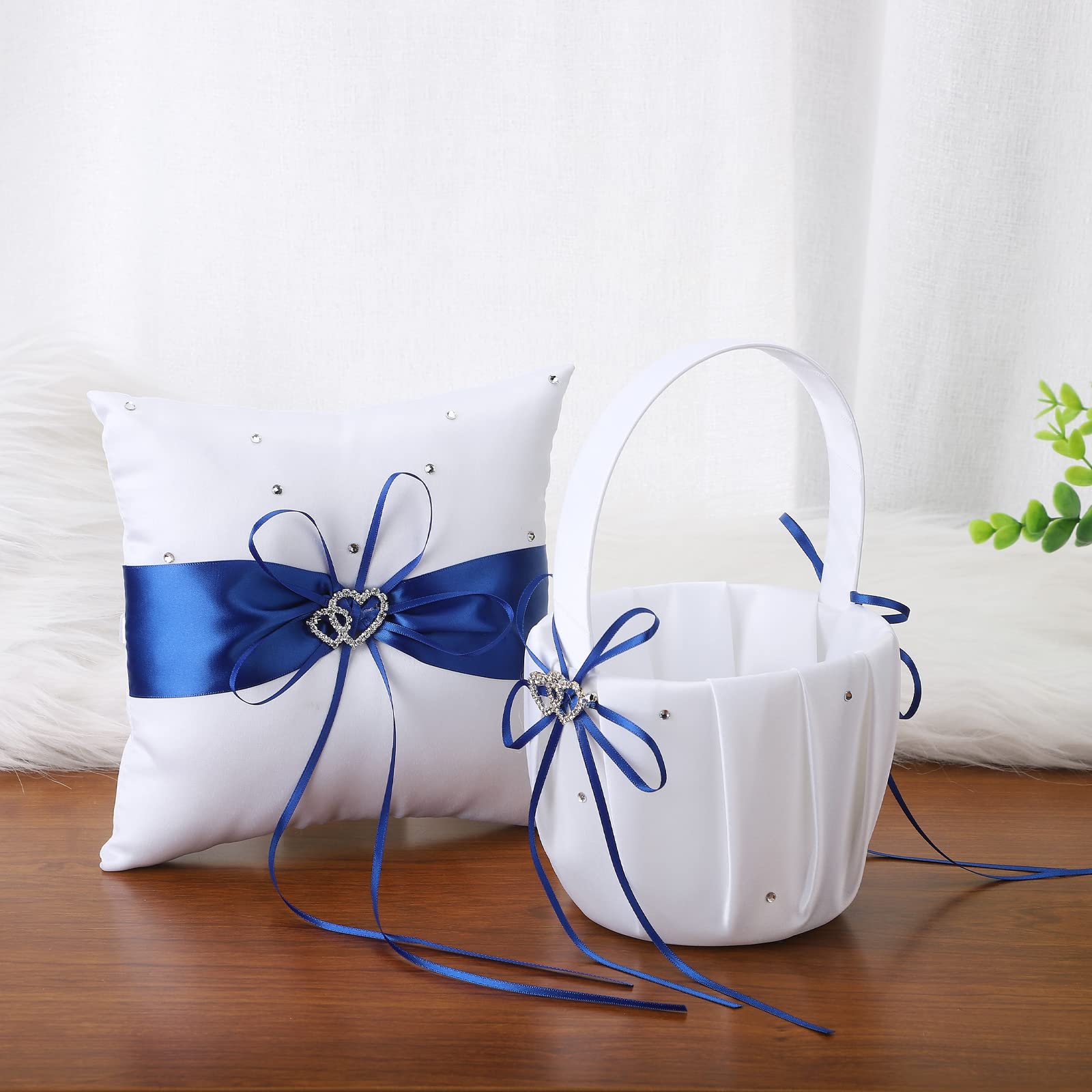 Light Blue Flower Girl Basket