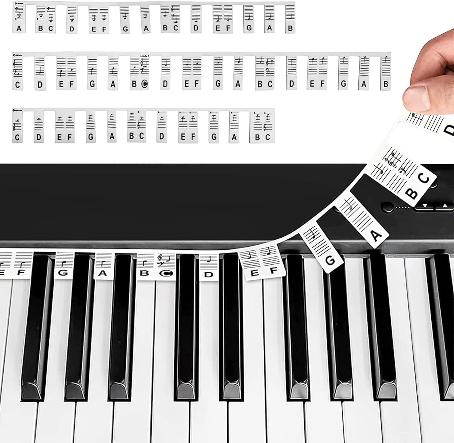 Guía de Notas de Piano para Principiantes, Etiqueta Engomada del Piano ...
