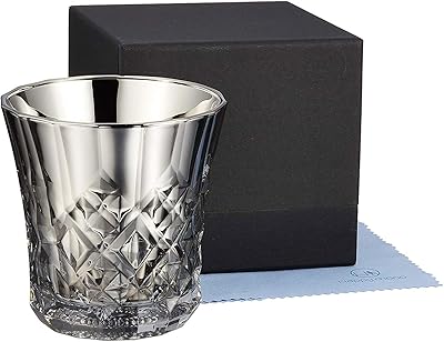Amazon | PROGRESS Rex ロックグラス チタンミラー カットデザイン 日本製 ギフト 父の日 プレゼント ウィスキー ワイン お酒がまろやかに クロス付 (Rex ...