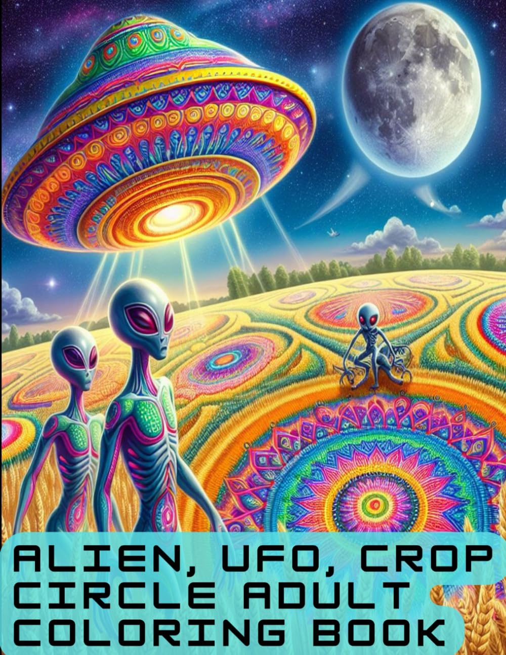 Amazon.com: ALIEN, UFO, CROP CIRCLE ADULT COLORING BOOK (Color Fun ...