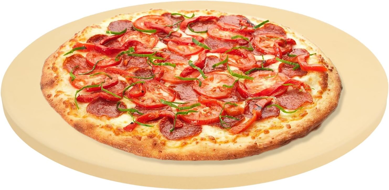 Waykea 23cm (9”) Round Pizza Stone for Toaster Oven | Cordierite ...