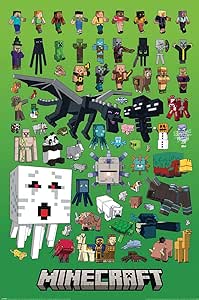Amazon.com: Minecraft - Gaming Poster (Character Montage) (Size: 24" x ...