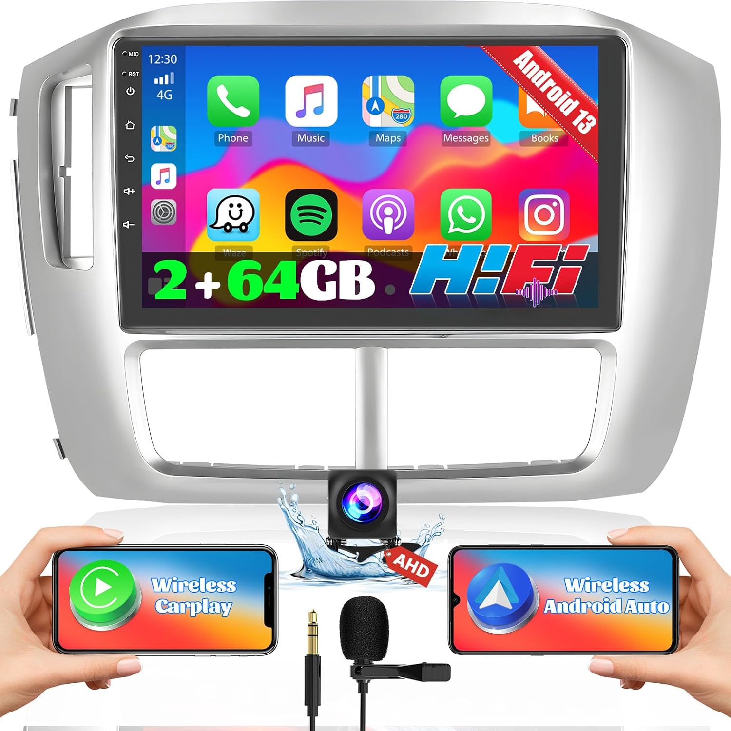 Amazon.com: [2+64G] Hikity Carplay Radio for Honda Pilot 2006 2007 2008 ...