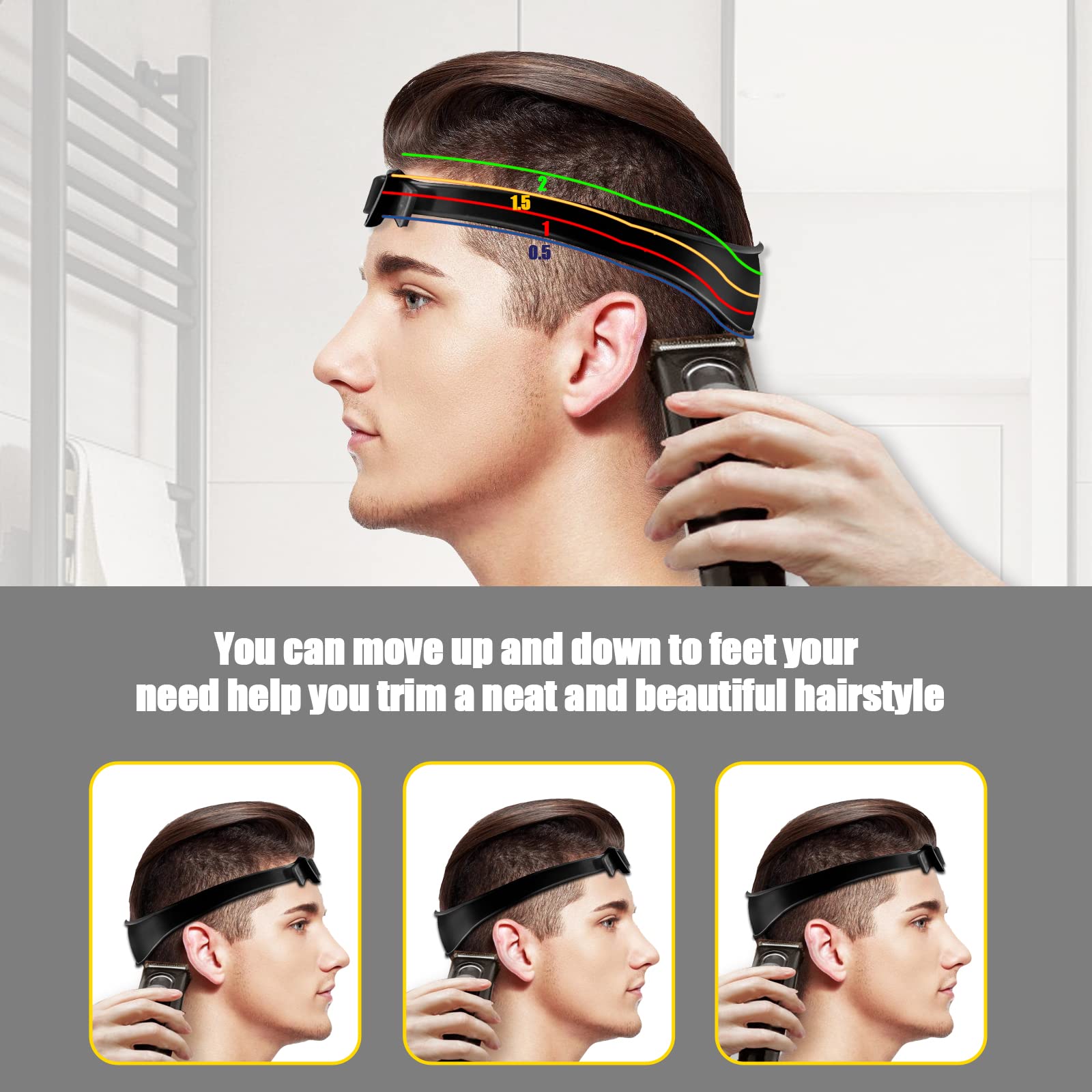 Snapklik.com : Neckline Shaving Template And Hair Trimming Guide ...