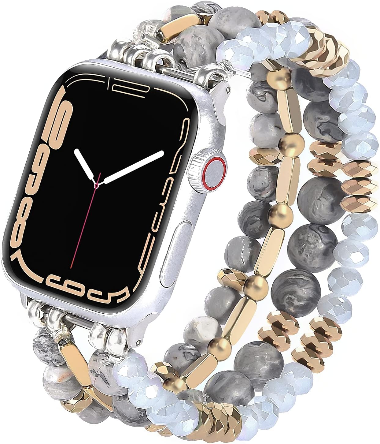 Amazon.com: VISOOM Beaded Boho Bracelet Compatible with Apple Watch ...
