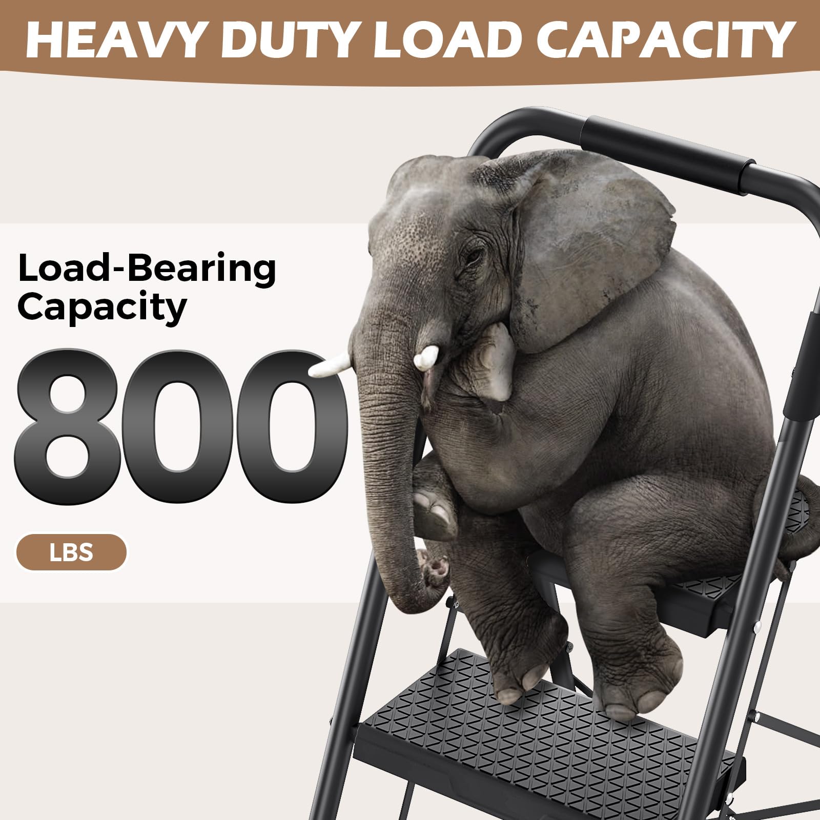 Snapklik.com : KINGRACK Step Ladder, Portable Folding Step Stool
