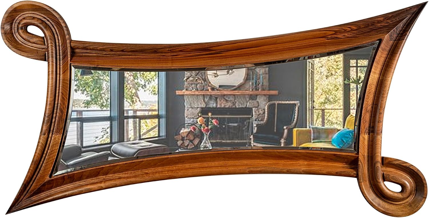 Amazon.com: Angora Apex Mirror - Mid Century Modern Style | 100% Black ...