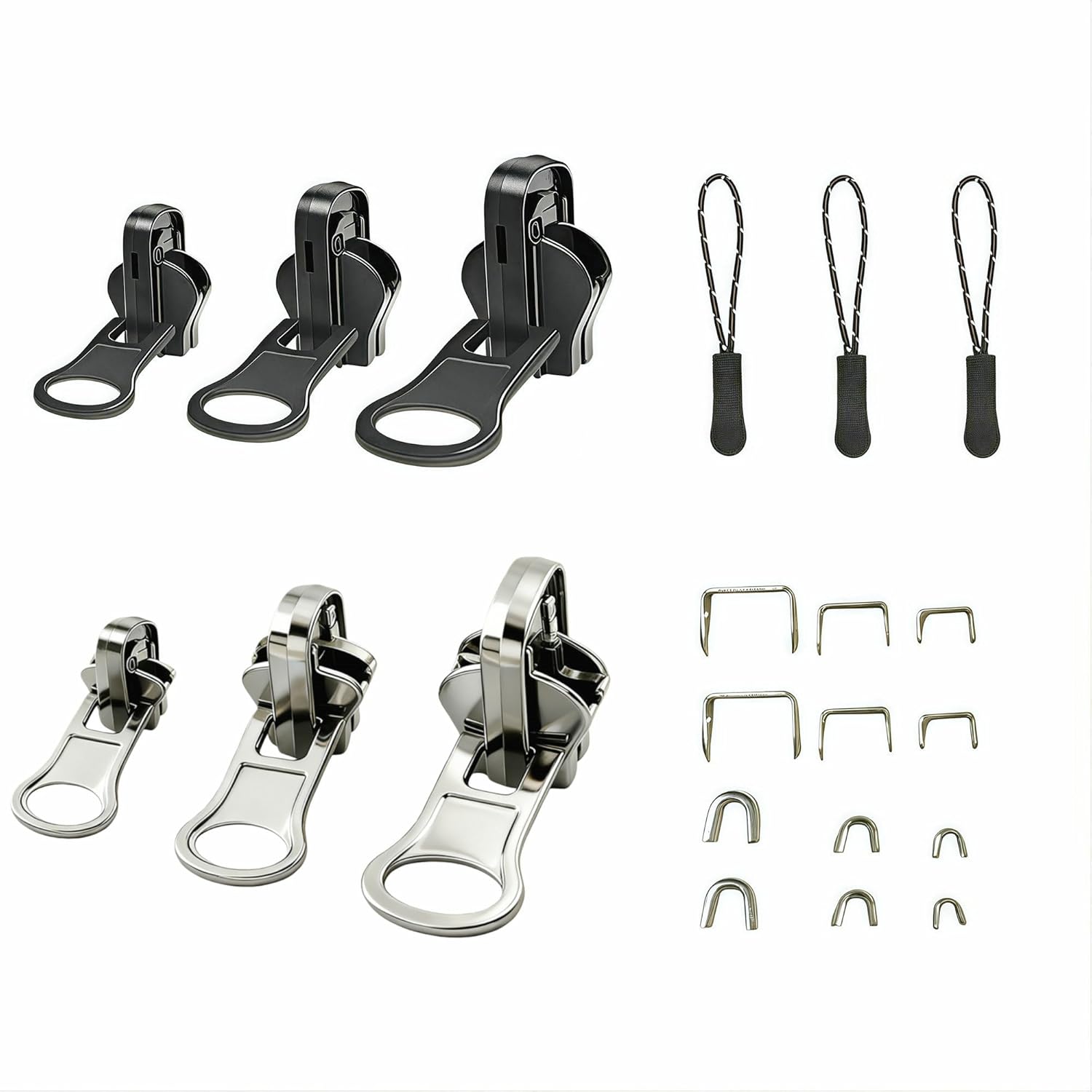 Amazon.com: Universal Zipper Repair Kit - 3-Size Double-Sided Zipper ...