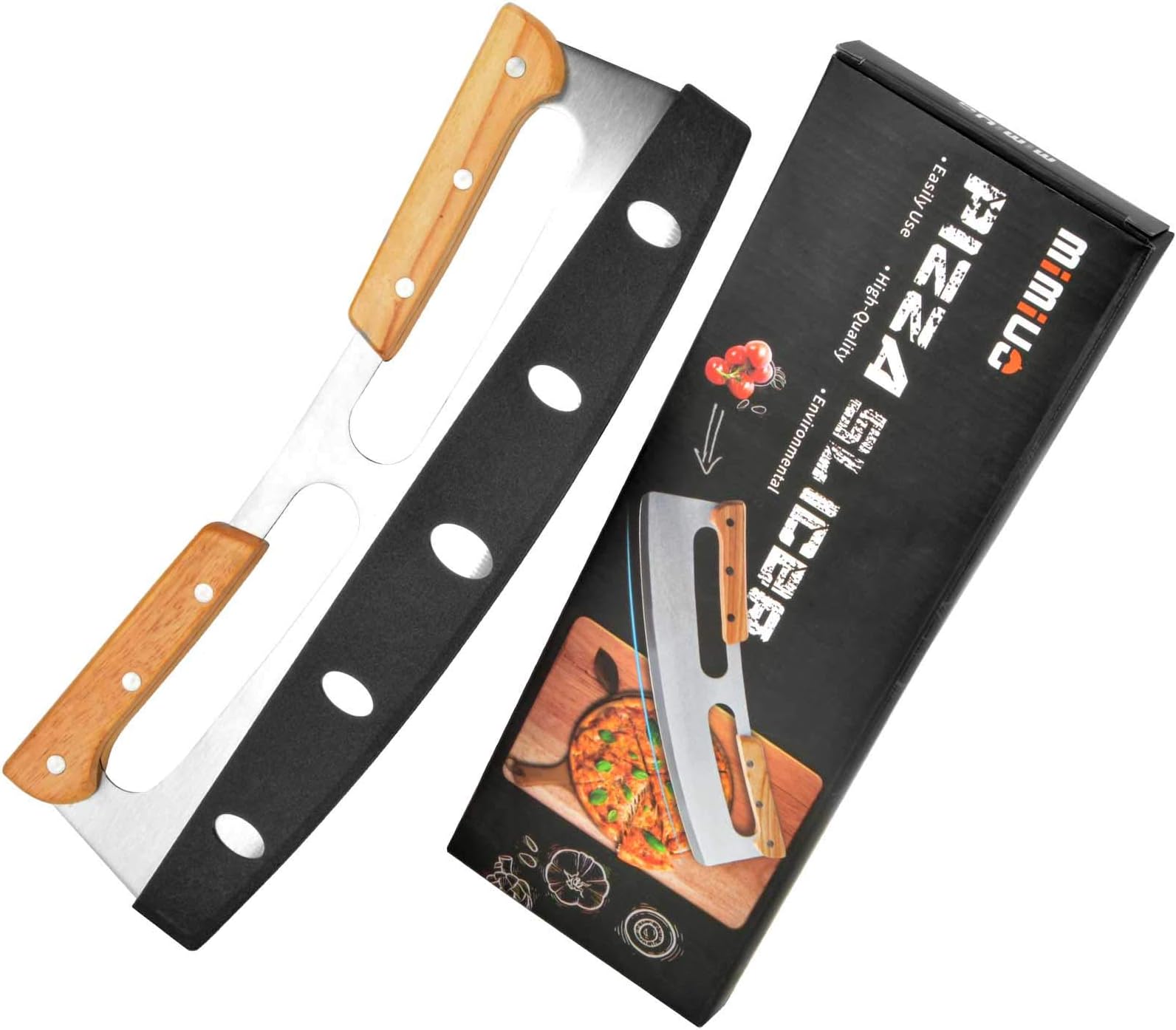 Amazon.com: Haonazy Sharp Pizza Cutter Rocker 14 inch with Double ...