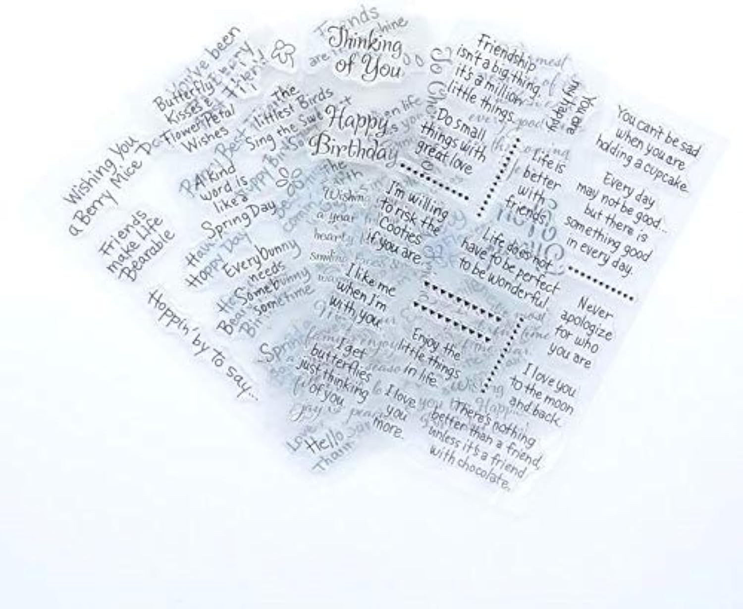 Amazon.com: DDOUJOY Words Love Enjoy Everyday Congrats Clear Stamps for ...