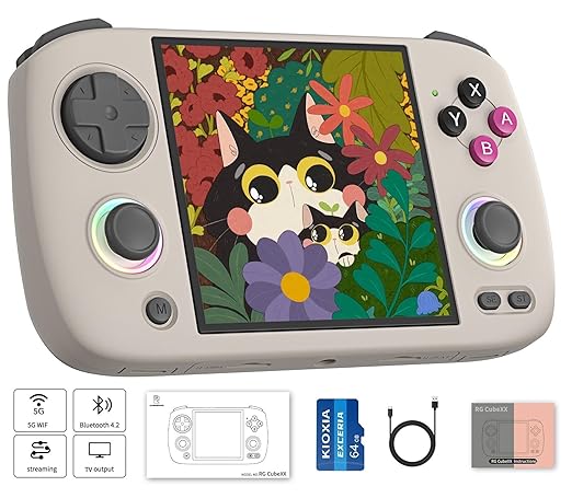 Amazon.com: RG CubeXX Retro Handheld Game Console , 3.95 Inch IPS ...