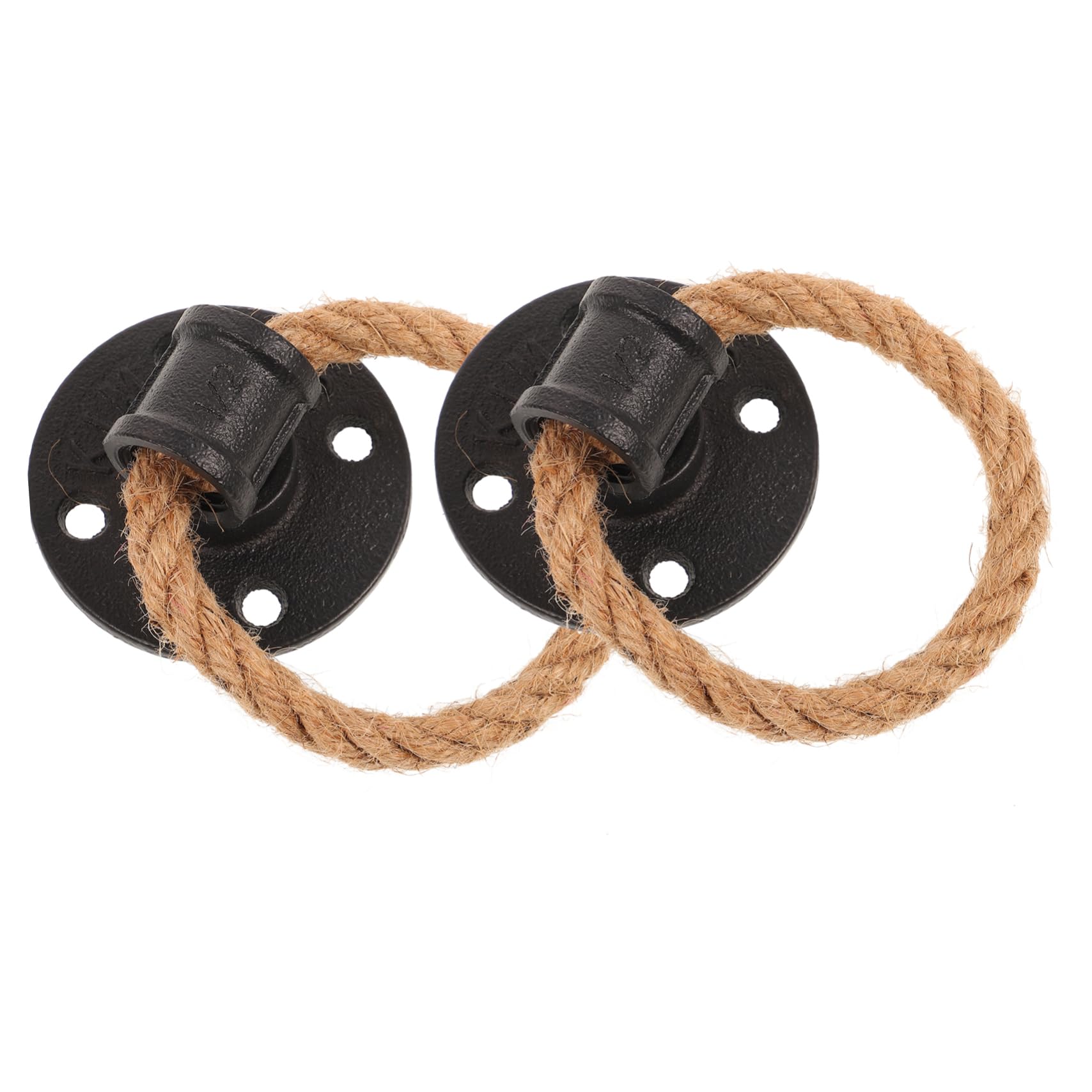 DOITOOL 2pcs Rope Pull Ring Vintage Furniture Wooden Ring Door Knockers ...