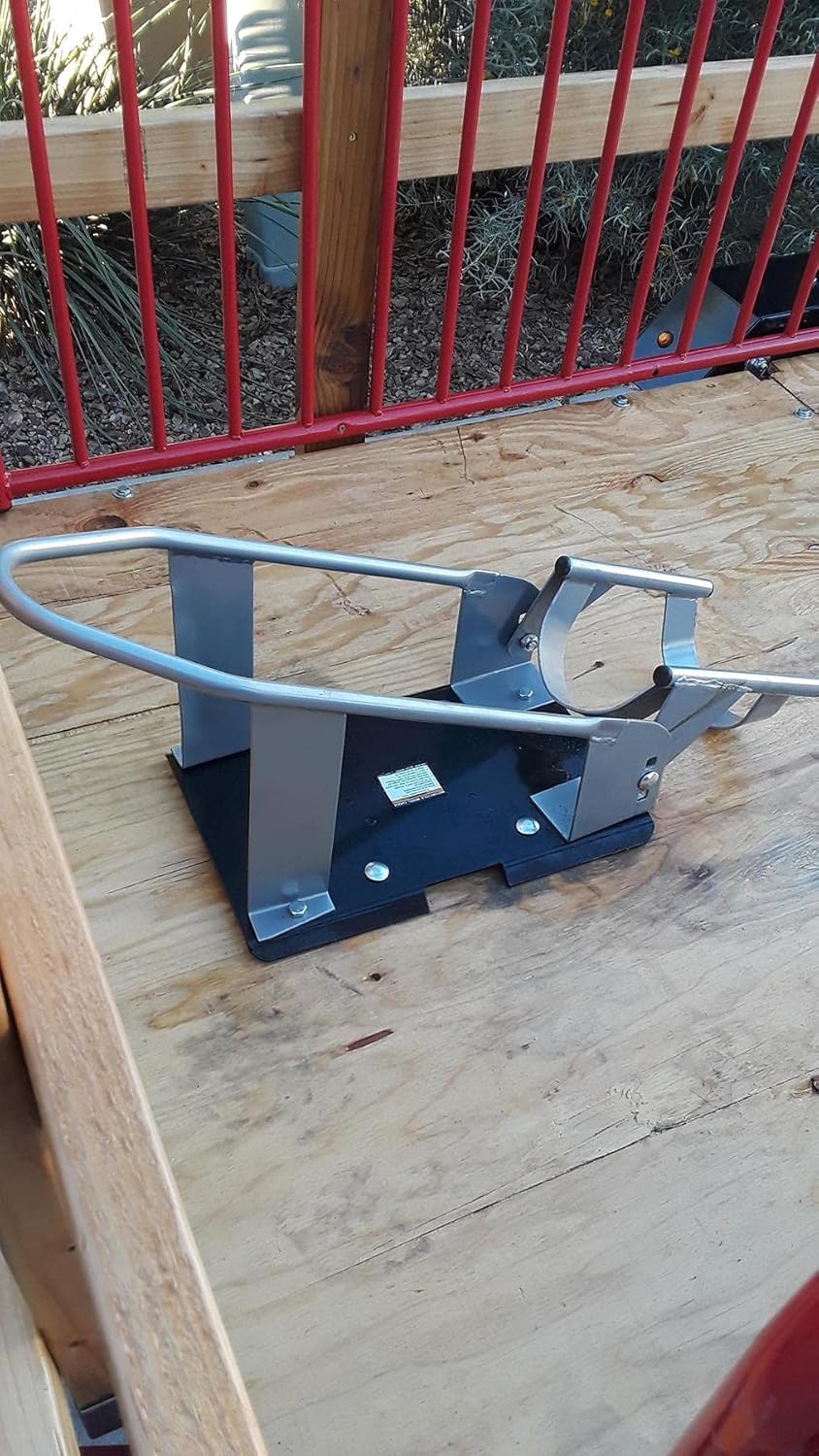 Amazon.com: Pittsburgh Motorcycle Steel Wheel Chock Mount Automatic ...