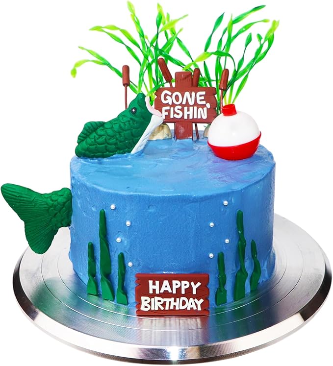 Amazon.com: Fishing Cake Topper Fishing Cake Decoraions, Fishing ...