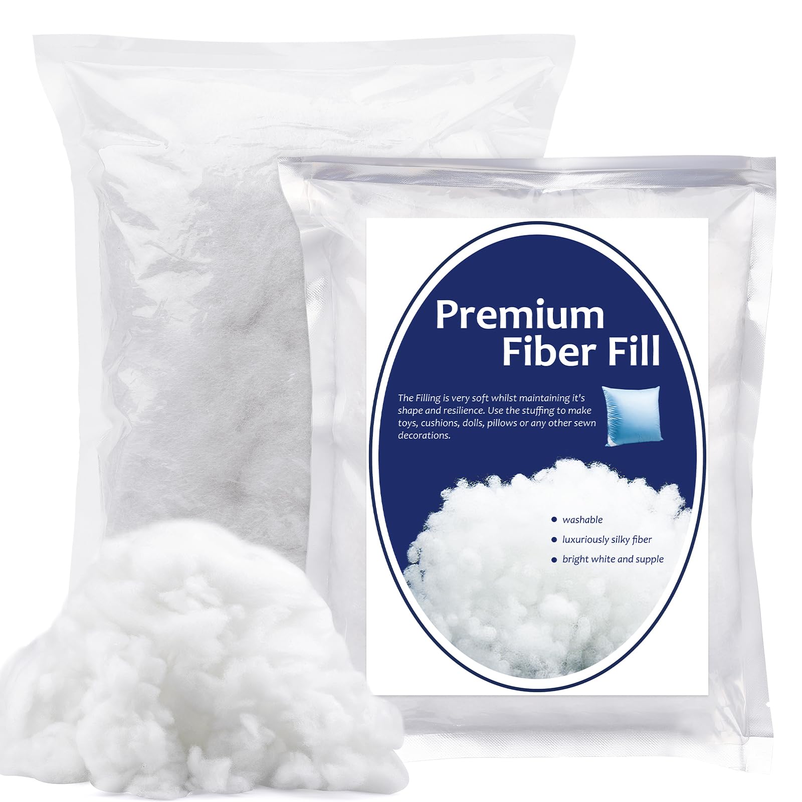 Amazon.com: 150g/5.2oz Polyester Fiber Fill, Premium Fiber Fill ...