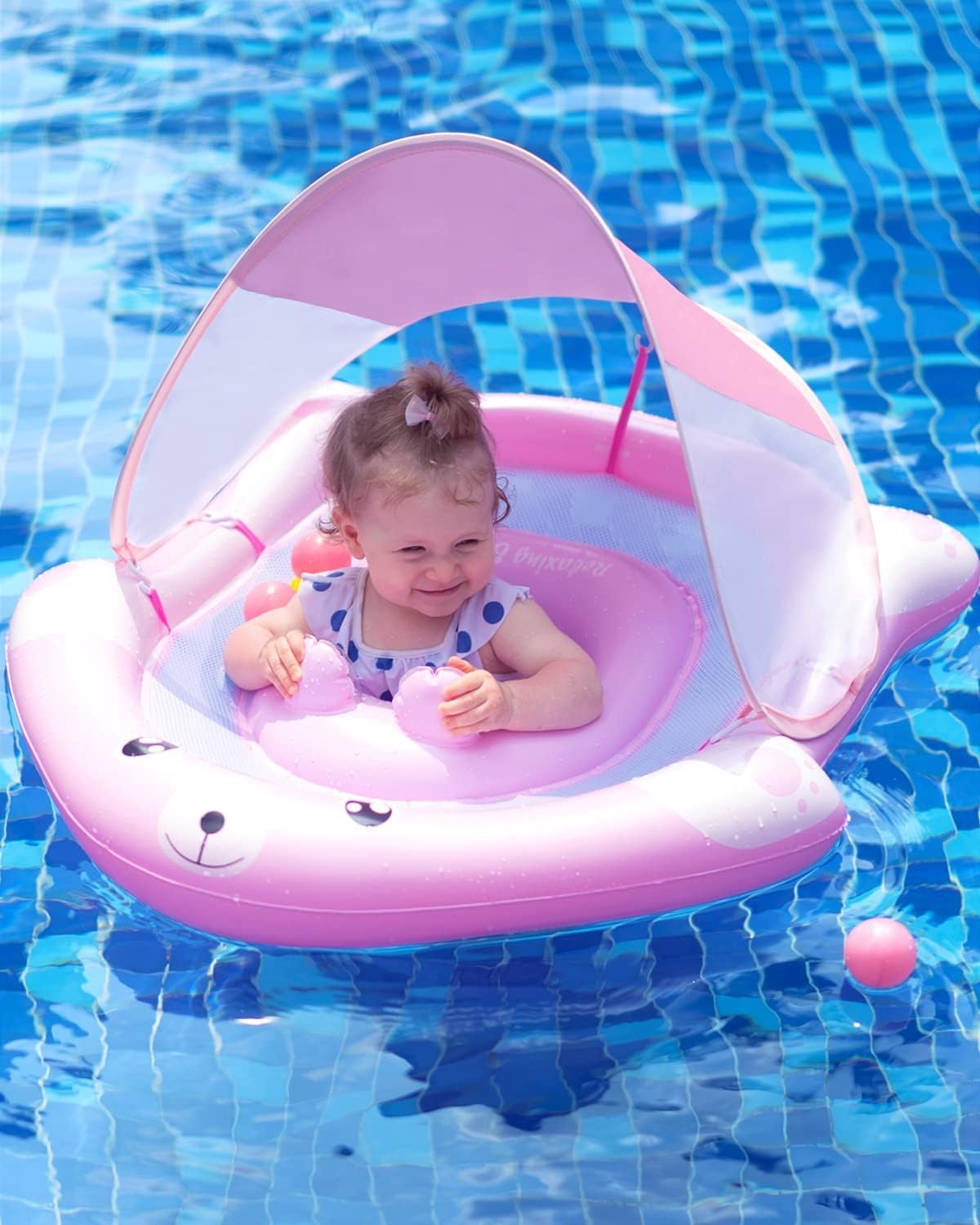 Amazon.com: SwimWays Baby Spring Float Sun Canopy - Pink Bird : Toys ...