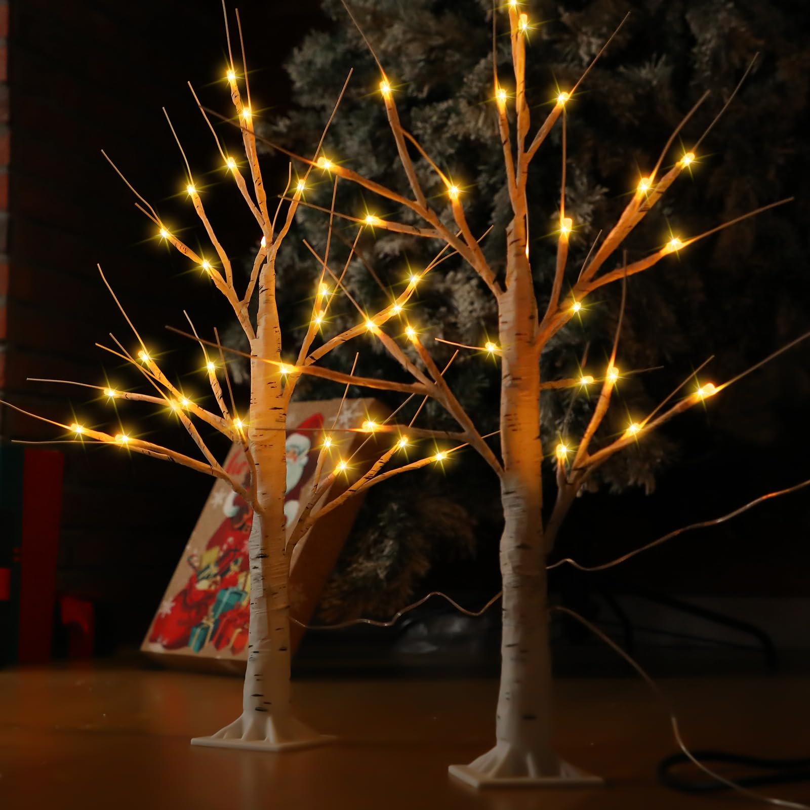 Snapklik.com : Tujoe 2 Pack 24 Inch Color Changing Light Up Birch Tree ...