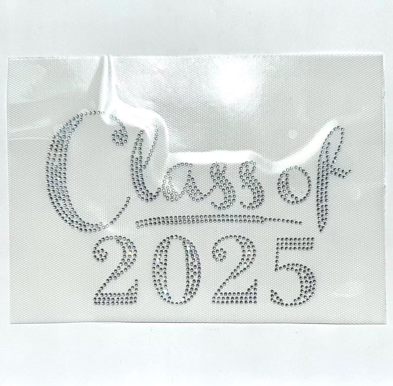 Amazon.com: Set of 2 Bling Class of 2025 Graduation Iron-On Patches – 7 ...
