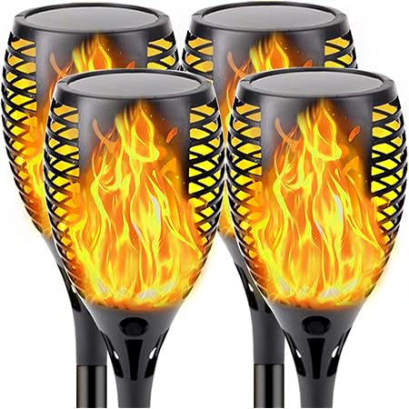 Solar Lights Outdoor (Super Large Size), 99 LED Solar Tiki Torches with ...