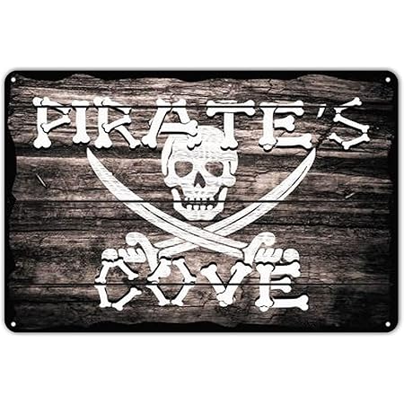 Amazon.com: LG 12 inch Hand Carved Wood Pirate Skull Cross Bone Keep ...