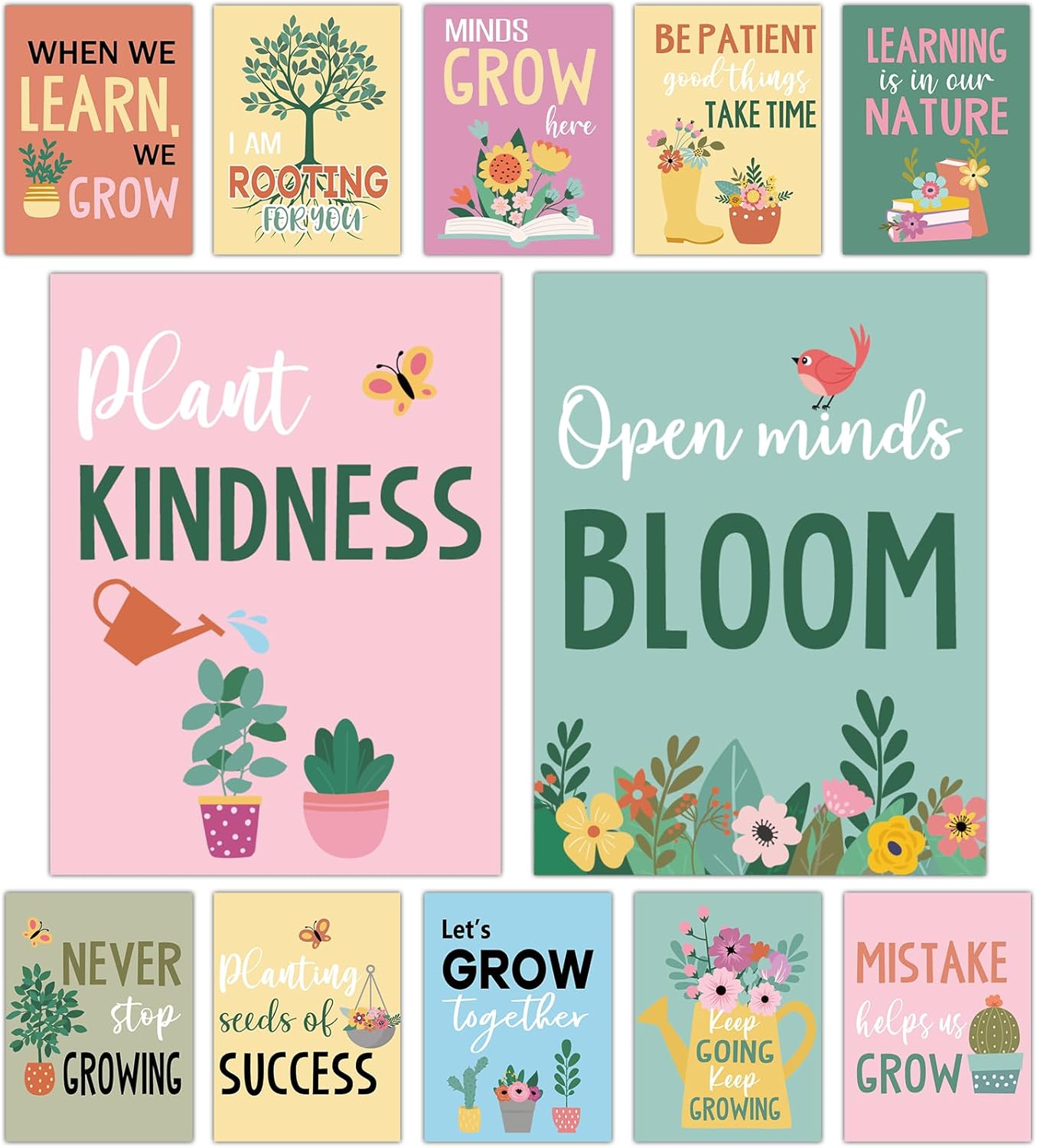 Amazon.com: 12Pcs Spring Bulletin Board for Classroom Motivational ...