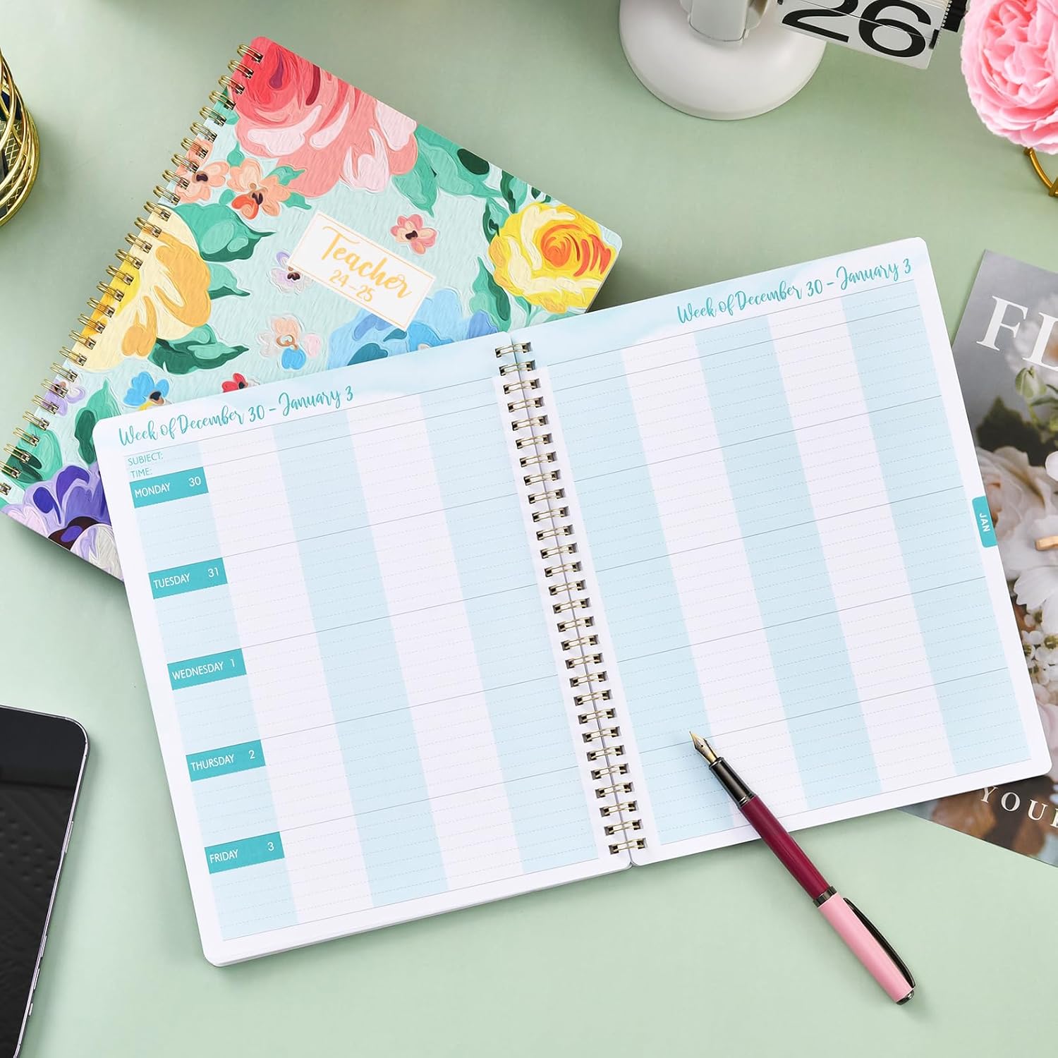 Agenda para profesores 2024-2025, planificador de lecciones 2024-2025 ...