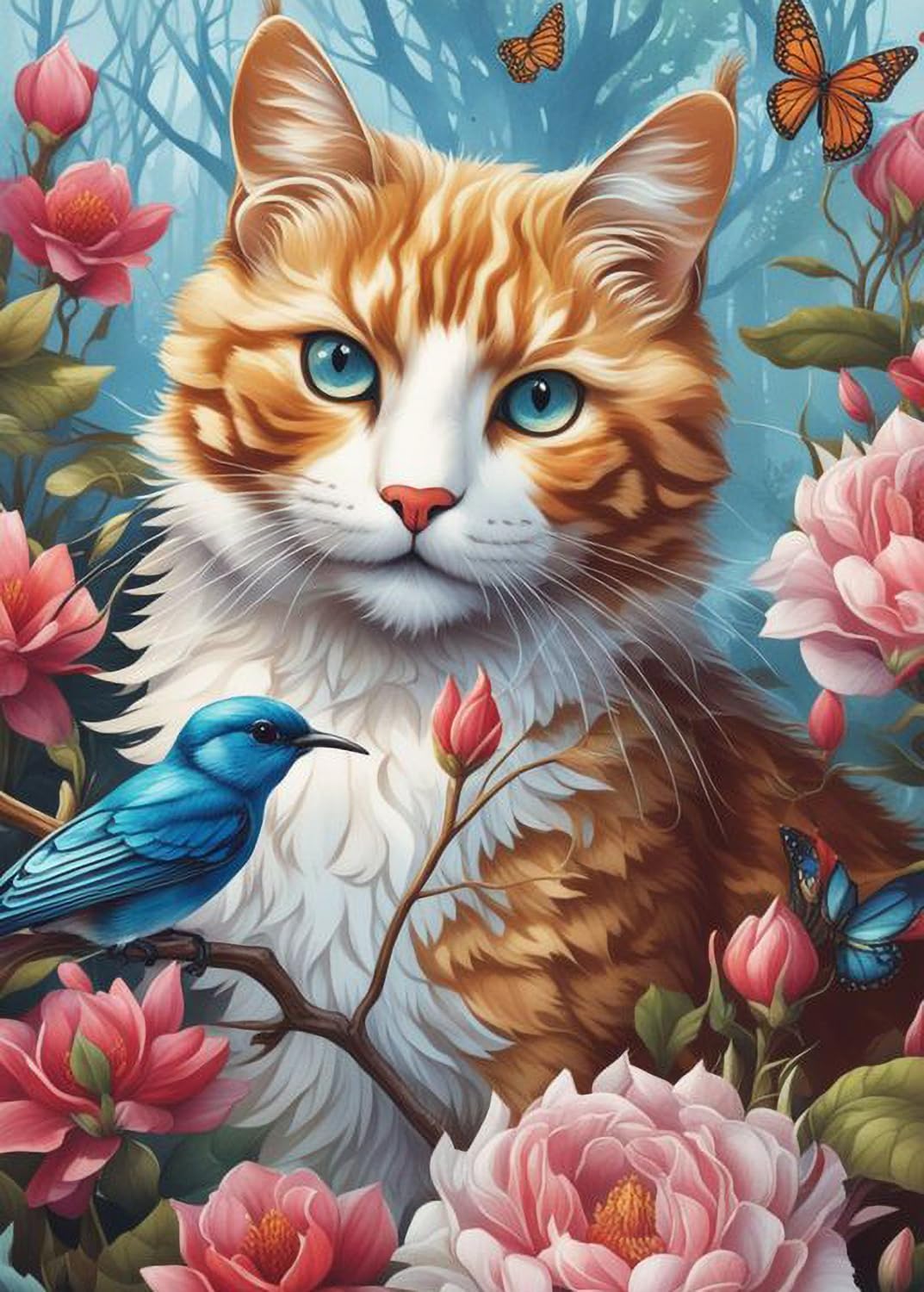 DAERLE Cat Diamond Painting, 5D Diamond Art Kits Cat with The Starry ...