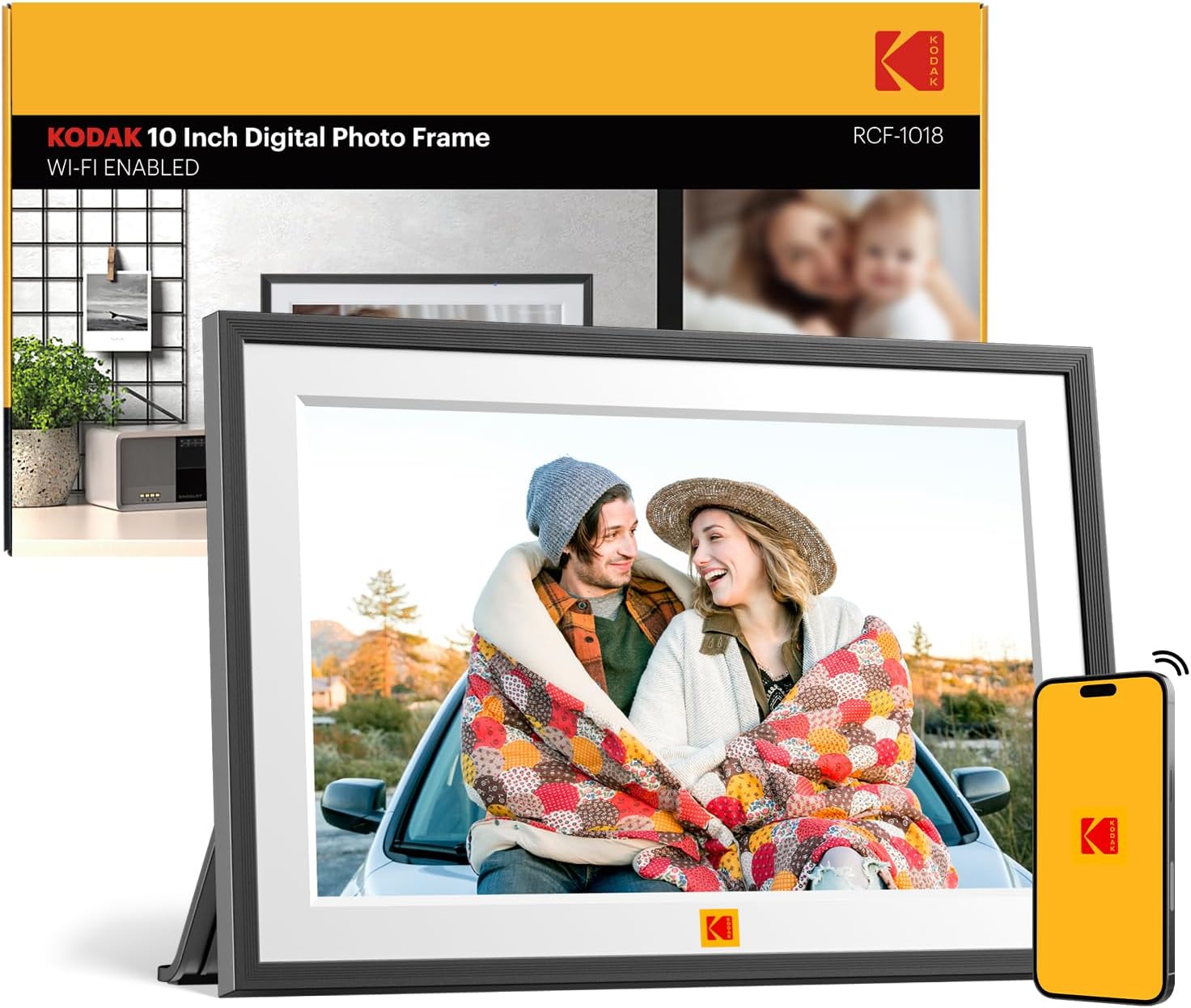 Amazon.com : KODAK Digital Photo Frame 10.1 inch with WiFi, WiFi ...