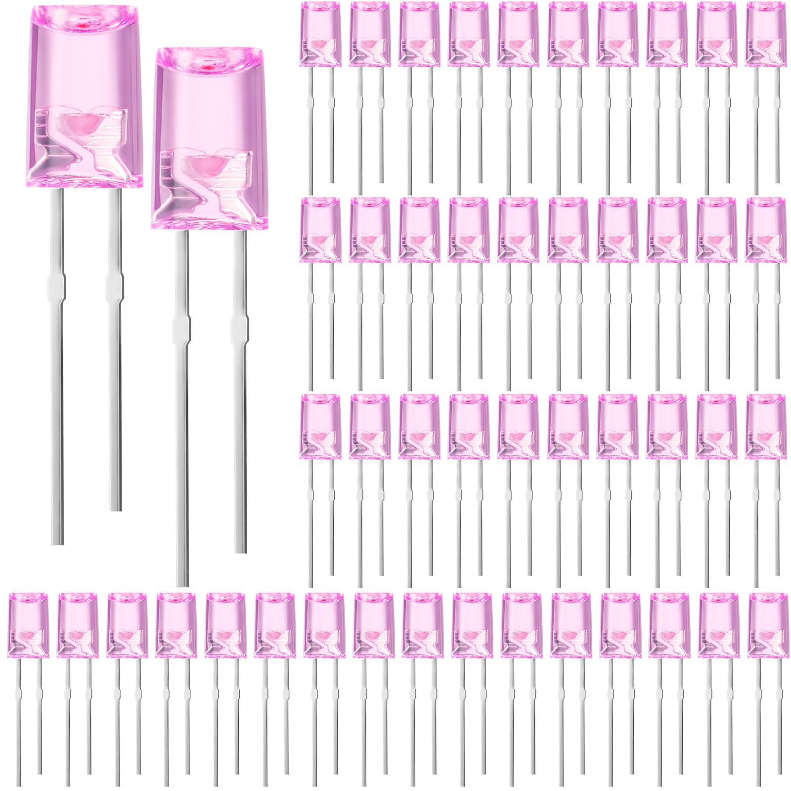 Honoson 60 Pcs 60 Pcs LED 3mm 3V 0.06W String Lights Replacement Bulbs ...