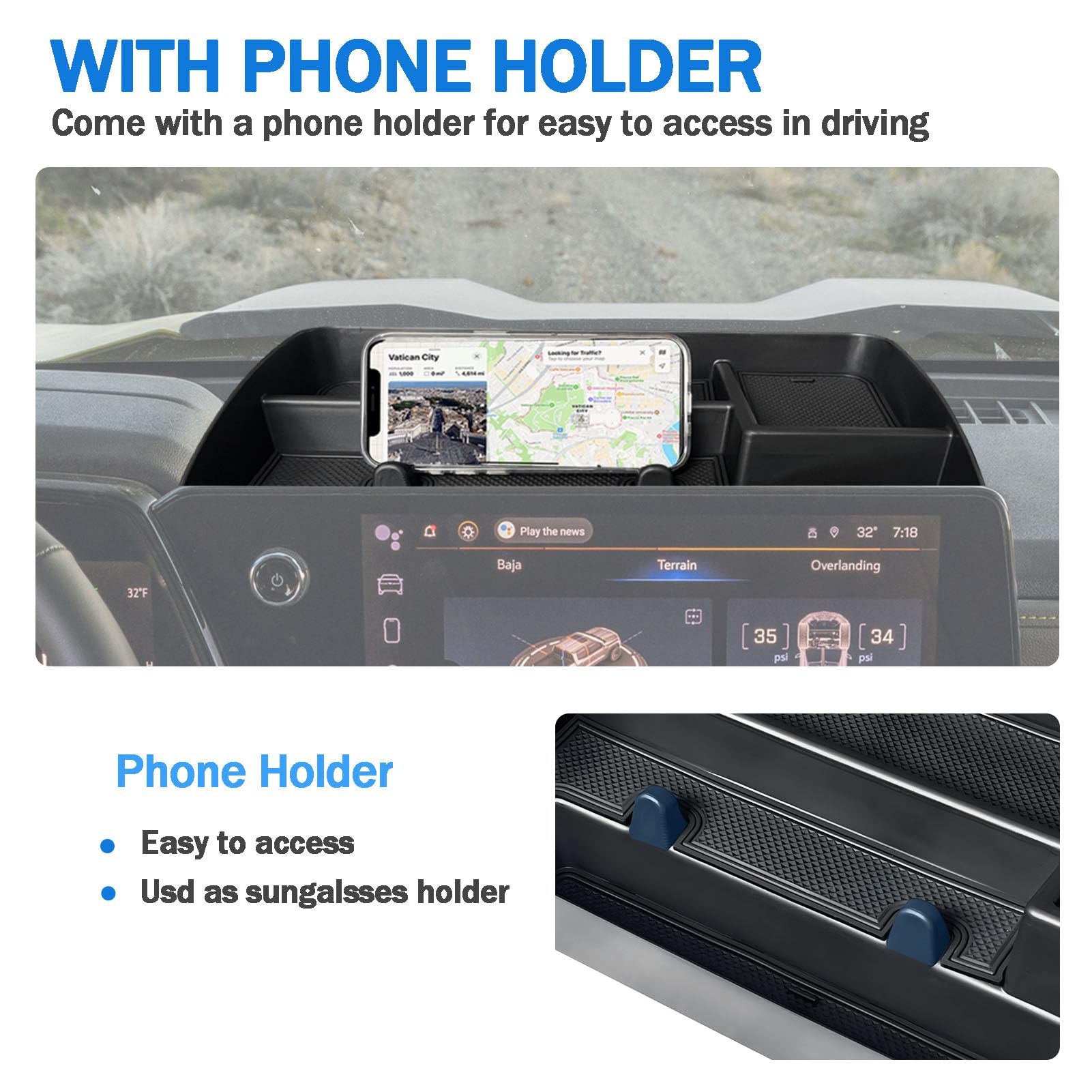 Snapklik.com : Center Console Dash Tray For Chevrolet Colorado 2023 ...