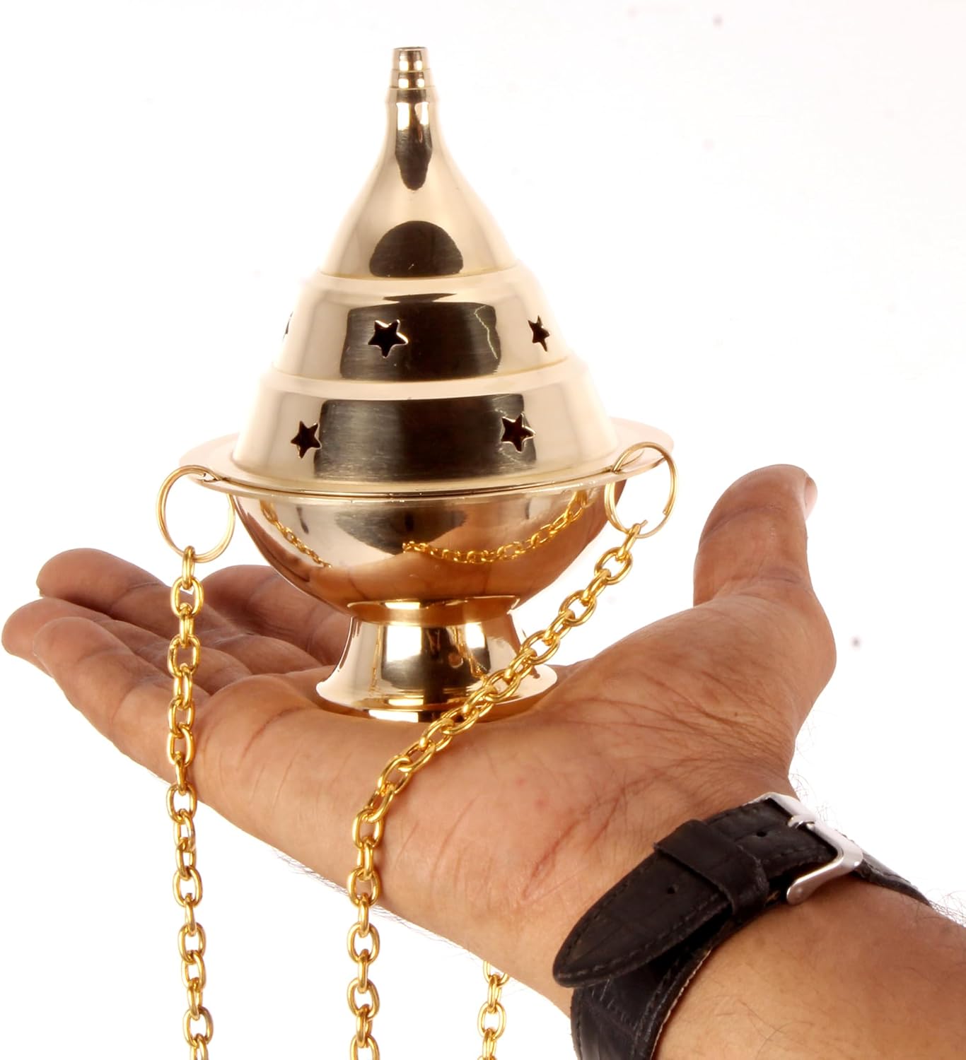 Amazon.com: Brass Hanging Incense Censer with Chain for Charcoal, 4.5 ...