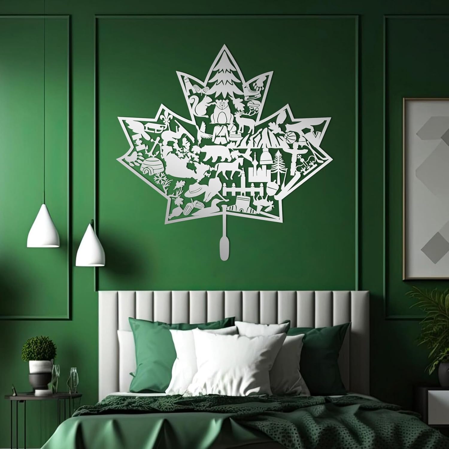 Amazon.com: Canadian Maple Leaf Metal Wall Art, Maple Leaf Wall Art ...