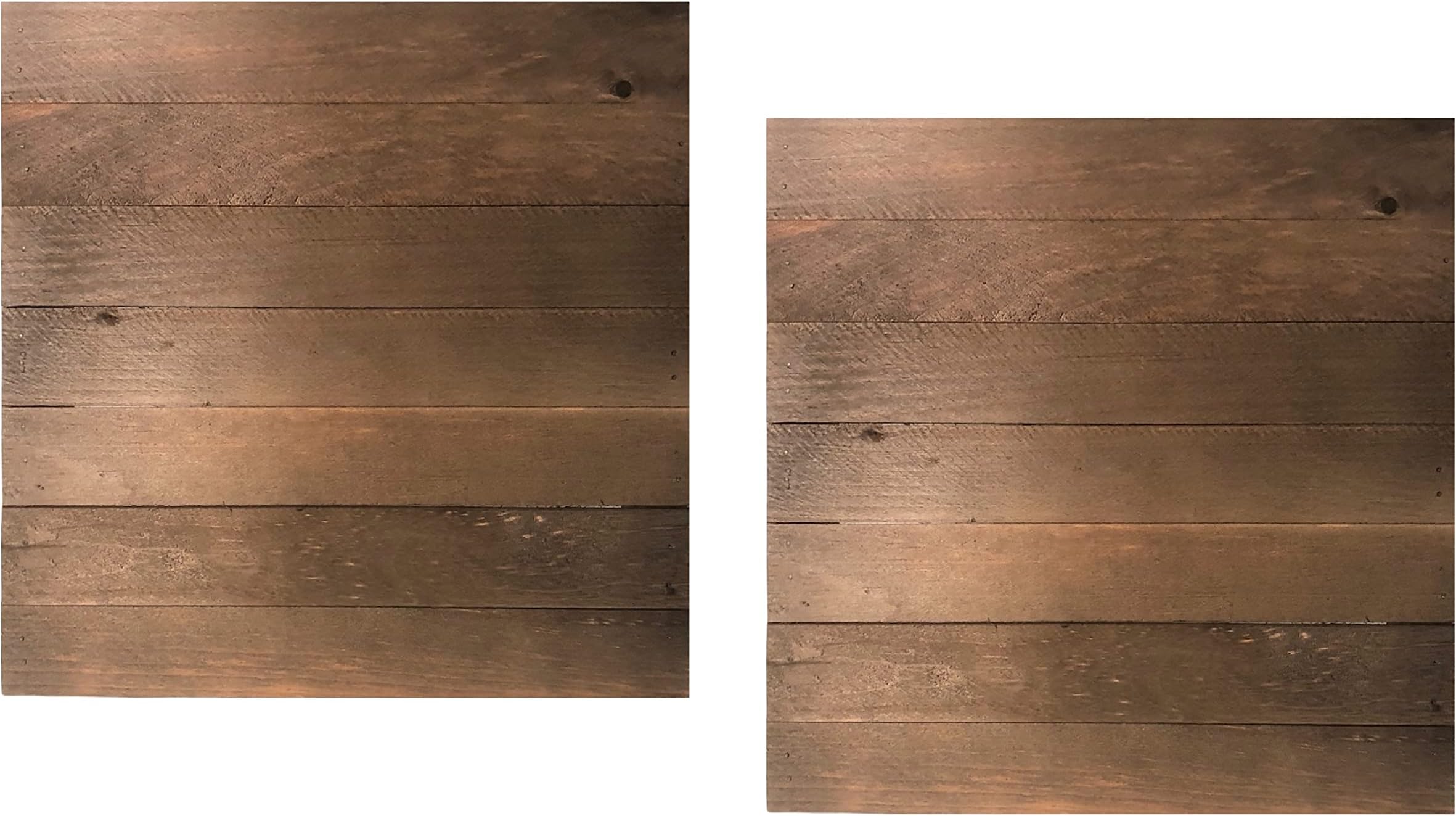 Amazon.com: Hampton Art Wood Plank 12" x 12" Rustic 2pc, Wood Plaque ...