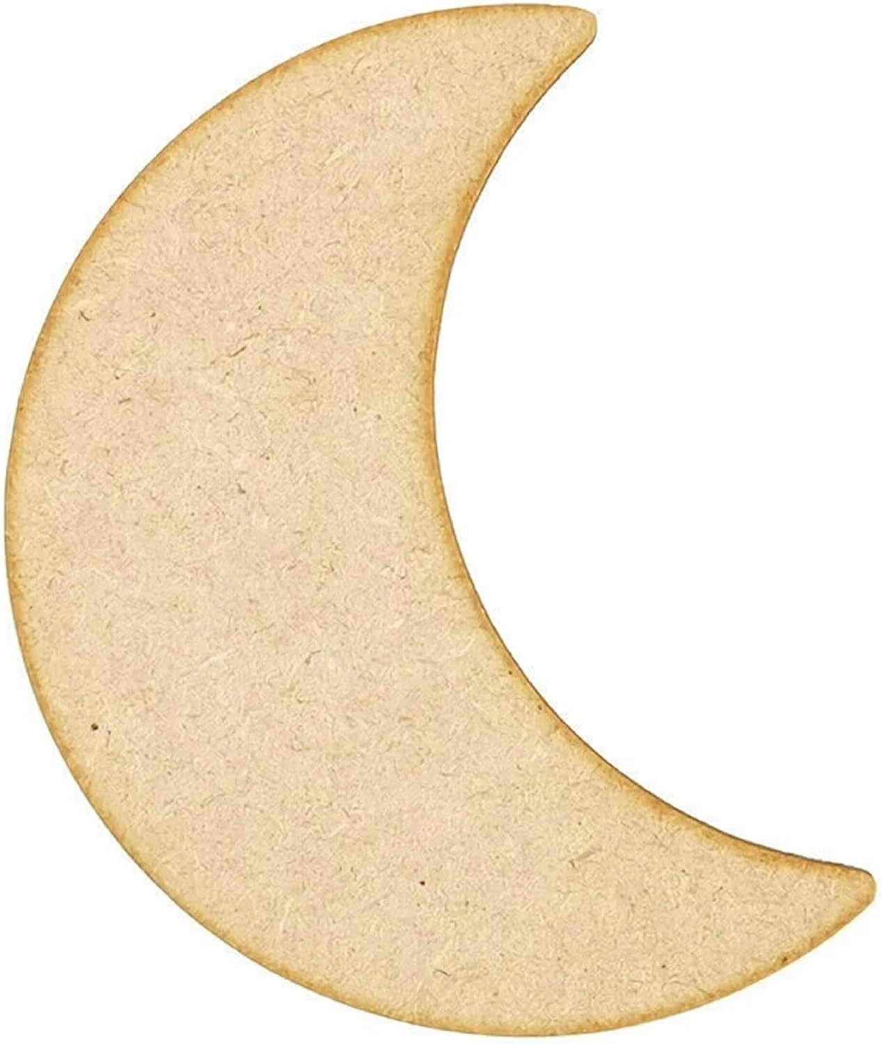 Pack of 1 Wooden Crescent Moon Flat Shapes - Size 150mm Tall - Wood ...