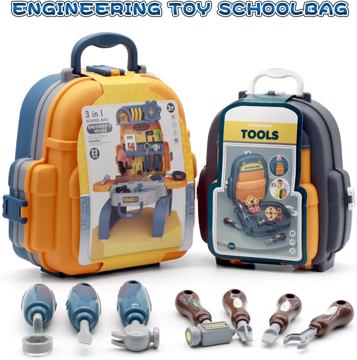 PMGEKLP Construction Toy Backpack for Kids, Super Fun 3-in-1 ...