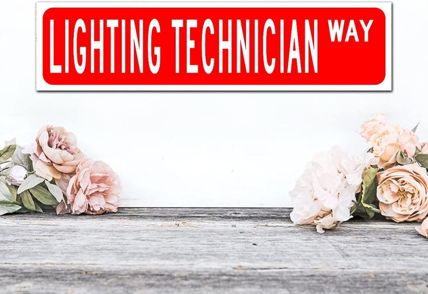 Amazon.com: Mousus Lighting Technician Wall Decor Wood Sign Profession ...