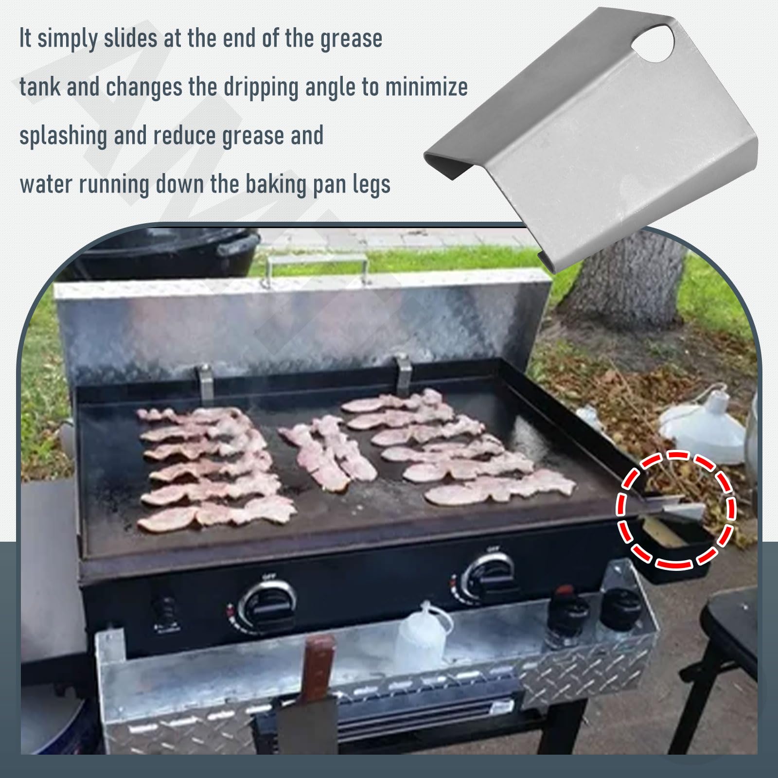 Snapklik.com : AMTHKNO Grease Slide Mod For 36 Inch Blackstone Griddle ...