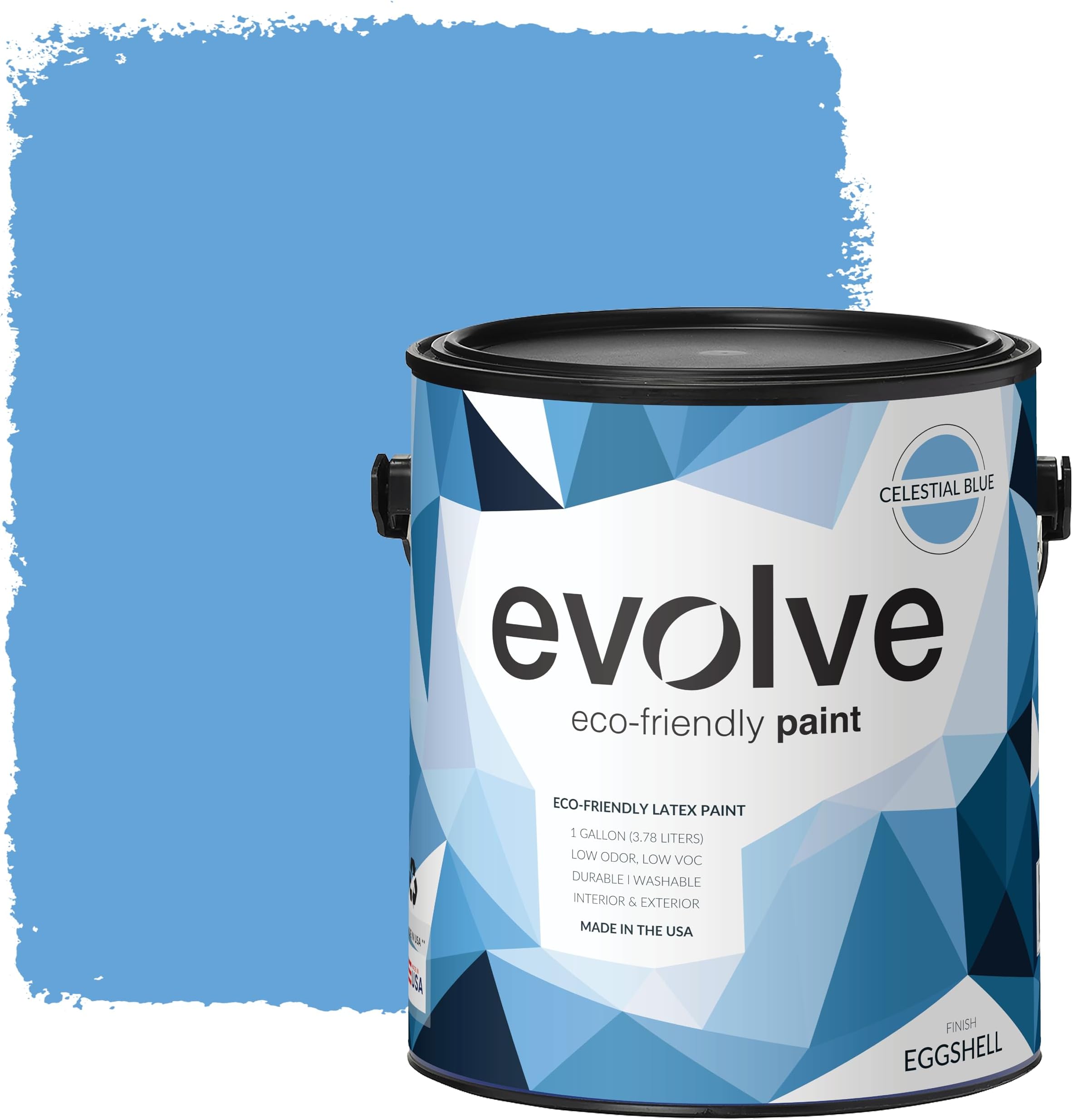 Glidden One Coat 1 gal. Brilliant Blue/Blue Flat Interior Paint with ...