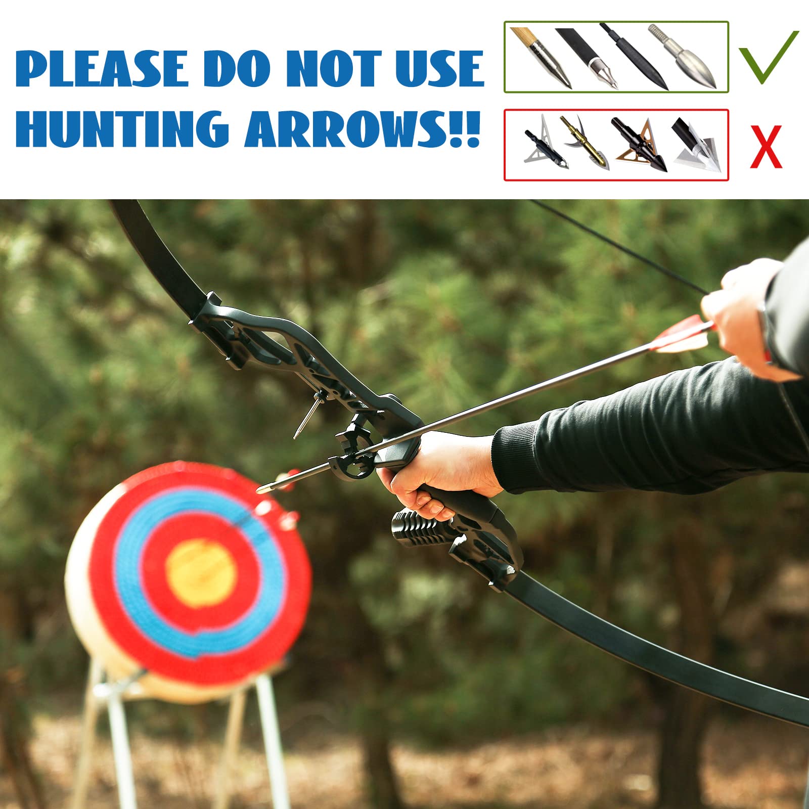 HYBDAMAI Archery Targets Traditional Solid Straw Round Archery Target ...